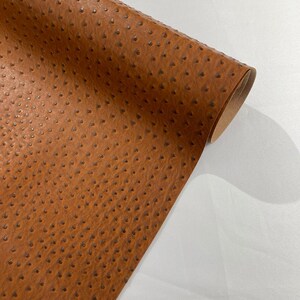 54” Wide Ostrich Fake Leather Upholstery, 3-D Ostrich Skin Texture Faux ...