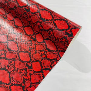 54" Wide Snake Fake Leather Upholstery, 3-D Viper Snake Skin Texture ...