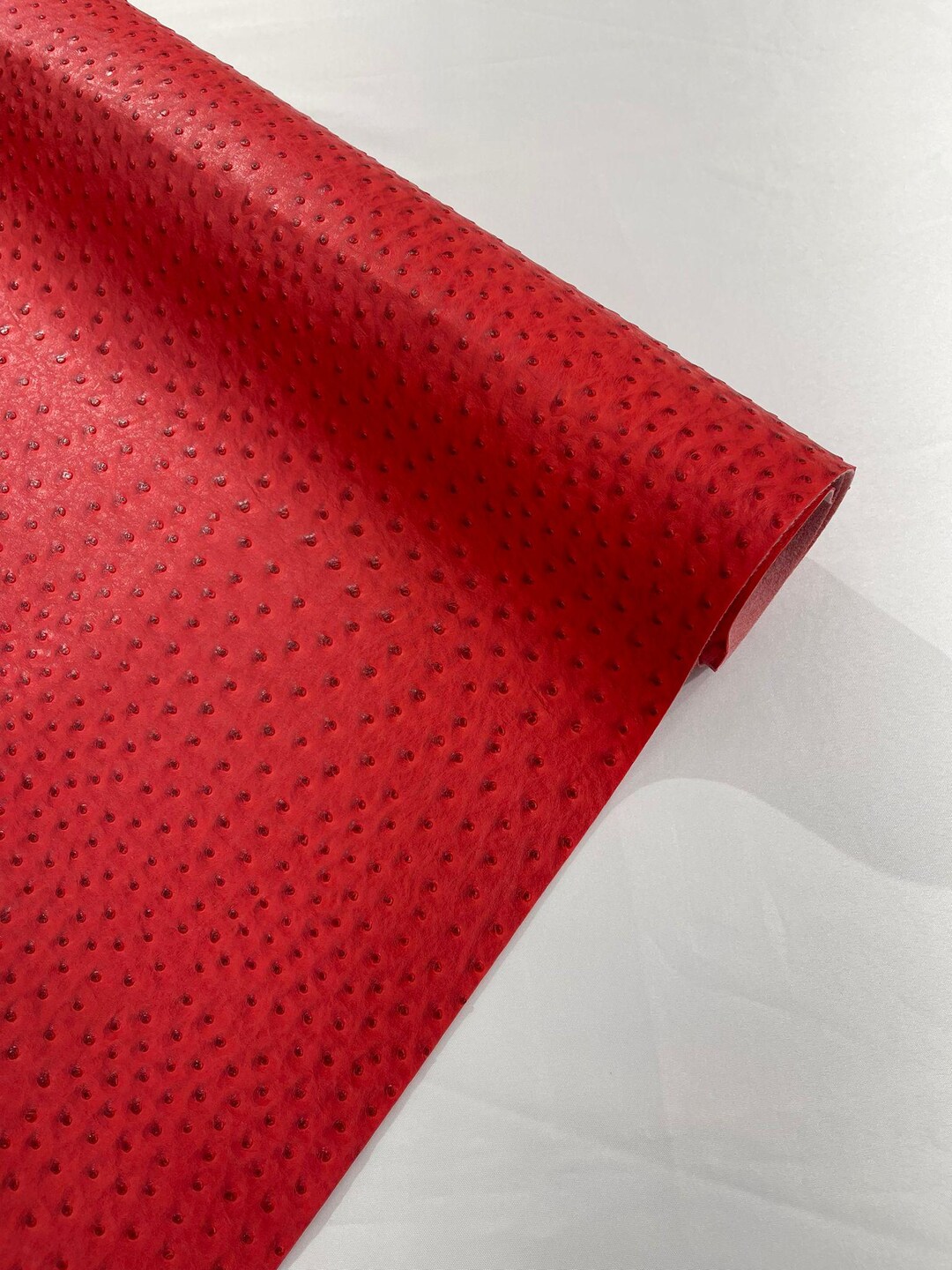 54” Wide Ostrich Fake Leather Upholstery, 3-D Ostrich Skin Texture Faux ...