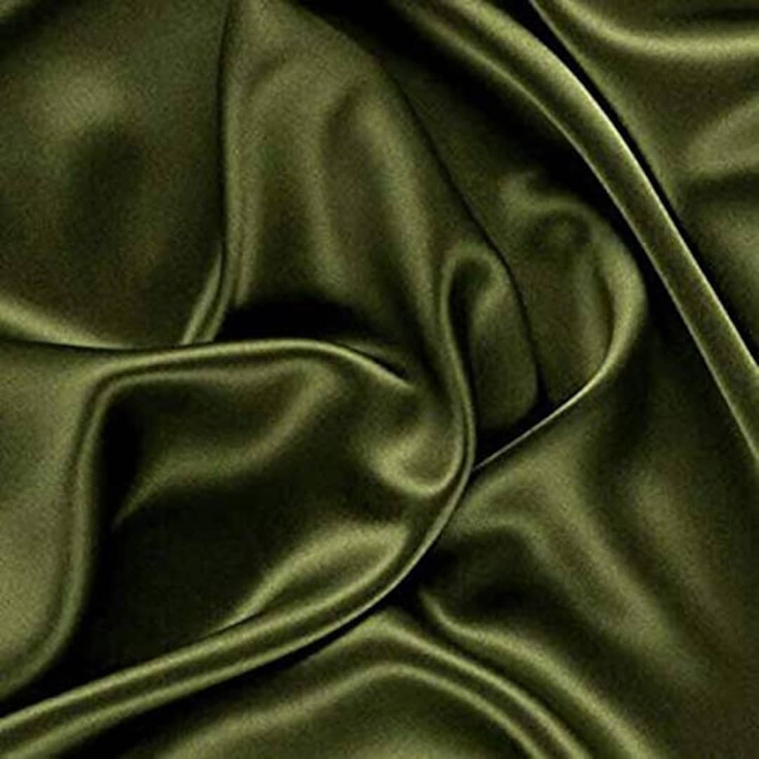 Olive - Crepe Back Satin Bridal Fabric Draper-prom-wedding-nightgown ...