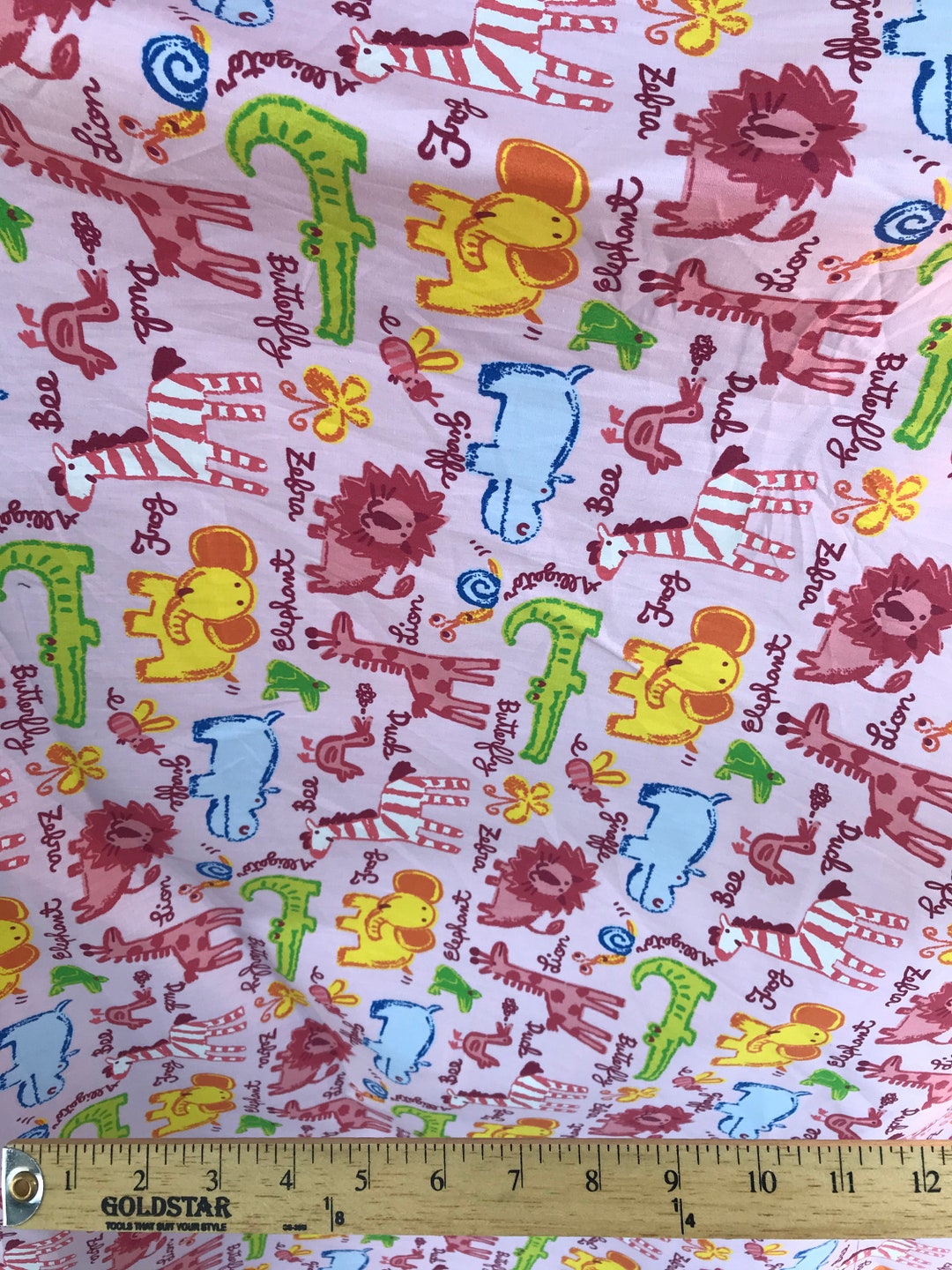 Pink Elephant Print Poly Cotton Fabric 58"/59" Width Sold by the Yard ...