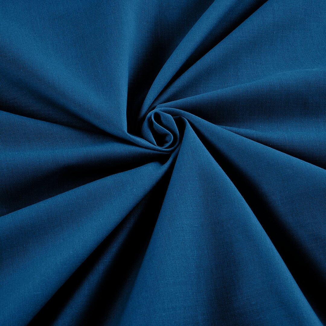 Ocean Blue - Solid Poly Cotton Fabric - Sold by the Yard 58"/60" Width ...