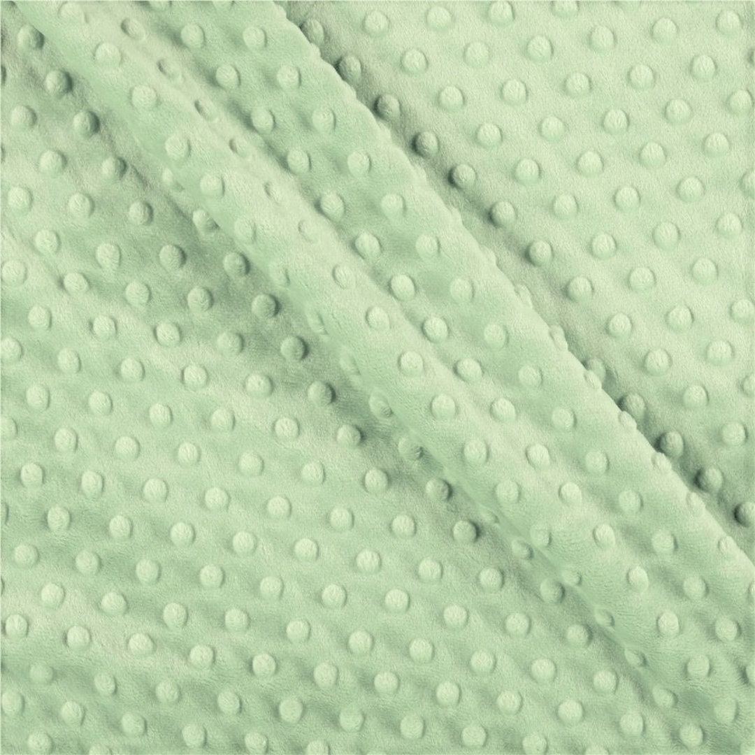 Sage 100% Polyester Minky Dimple Dot Soft Fabric SEW Craft. 58" Wide ...