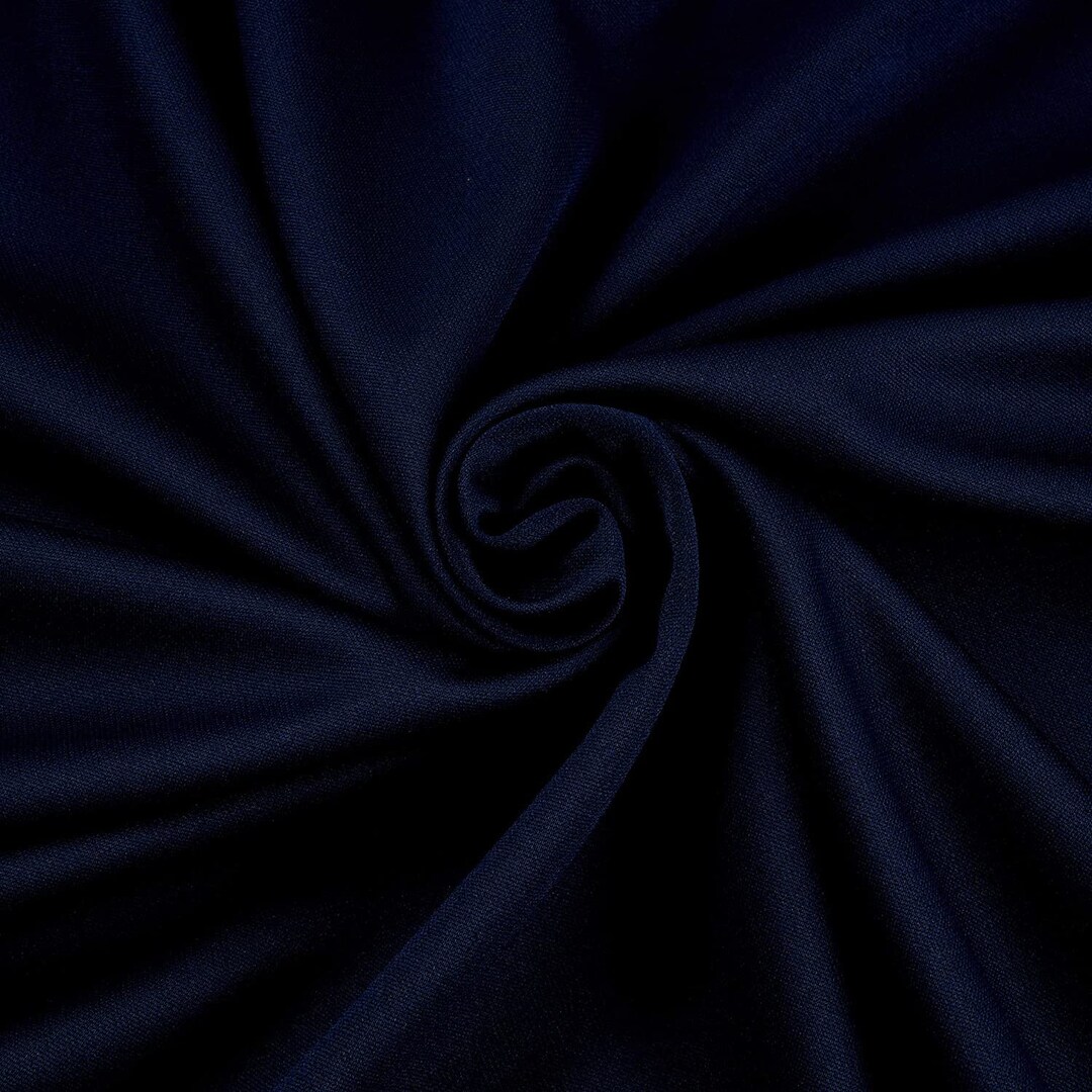 Navy Blue 100% Polyester Wrinkle Free Stretch Double Knit Scuba Fabric ...