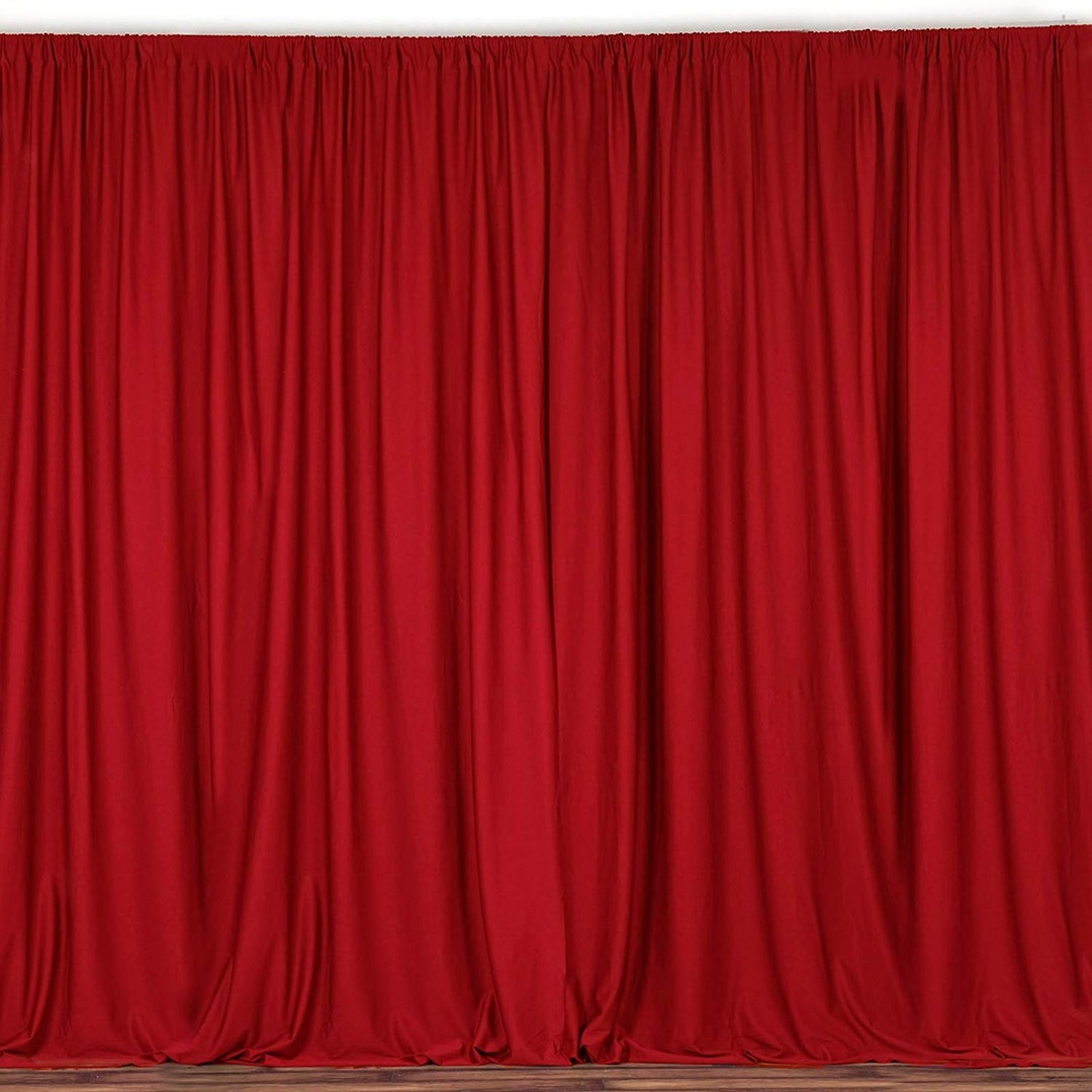Red - SEAMLESS Backdrop Drape Panel, All Sizes Available in Polyester ...