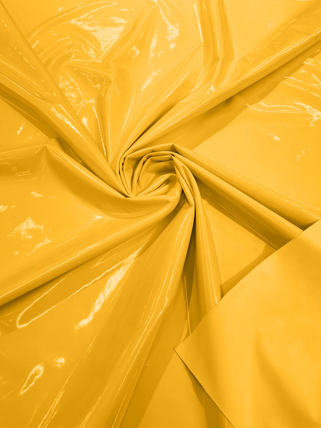 Yellow - Spandex Shiny Vinyl Fabric (latex Stretch) - Sold by the Yard ...