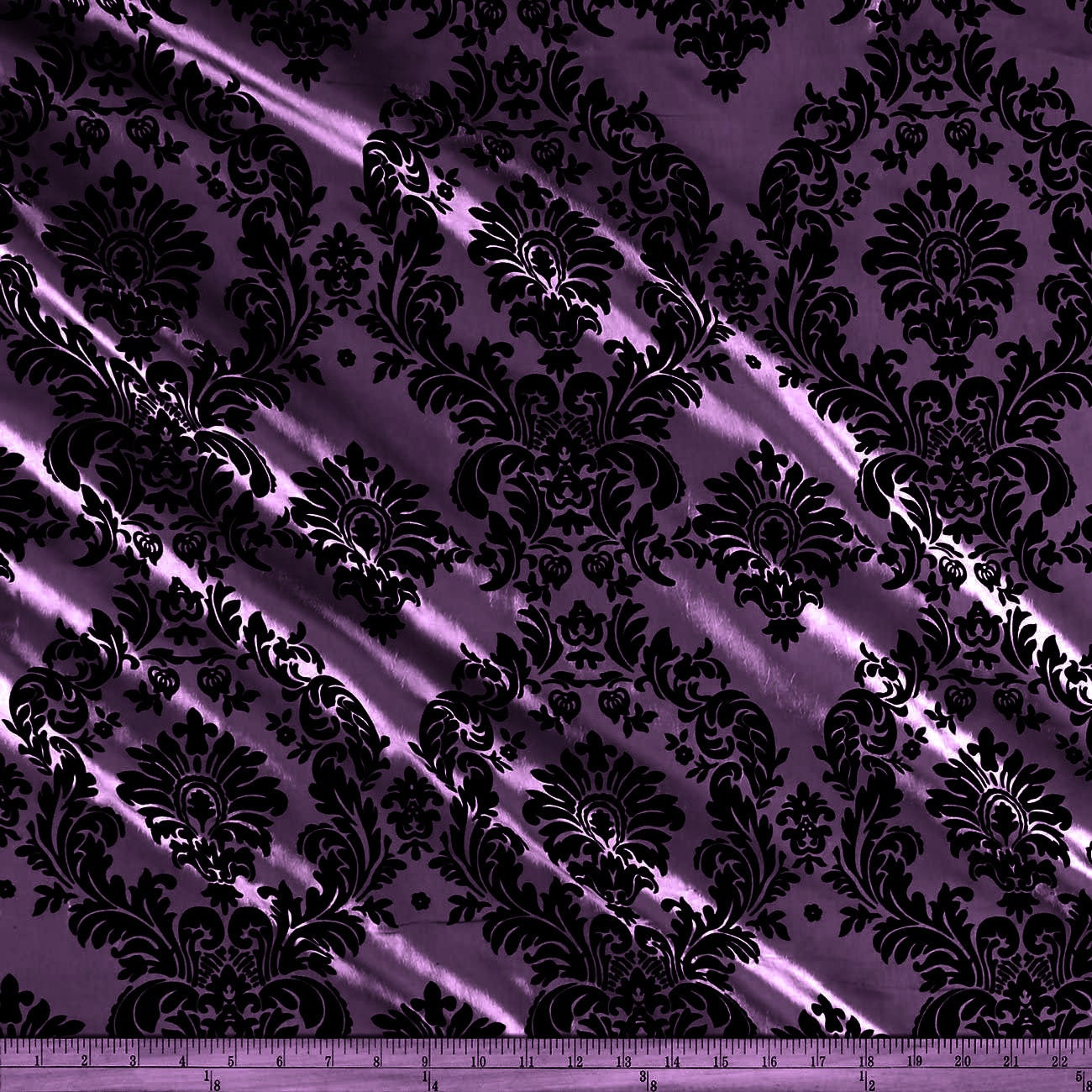 Flocked Damask Taffeta Fabric - Sold by the Yard - L Plum - Etsy