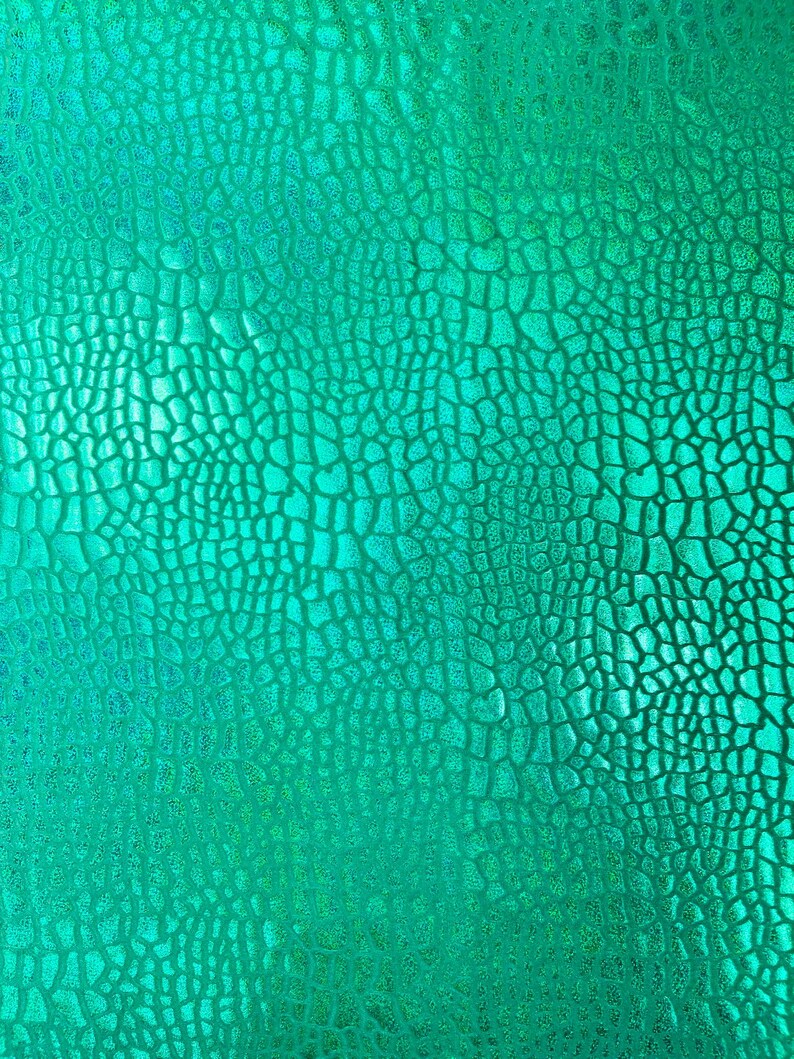 Green Dragon Skin Foil Design on A Stretch Velvet Fabric | Sold by the ...