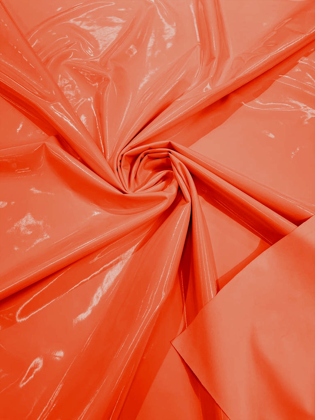 Orange - Spandex Shiny Vinyl Fabric (latex Stretch) - Sold by the Yard ...