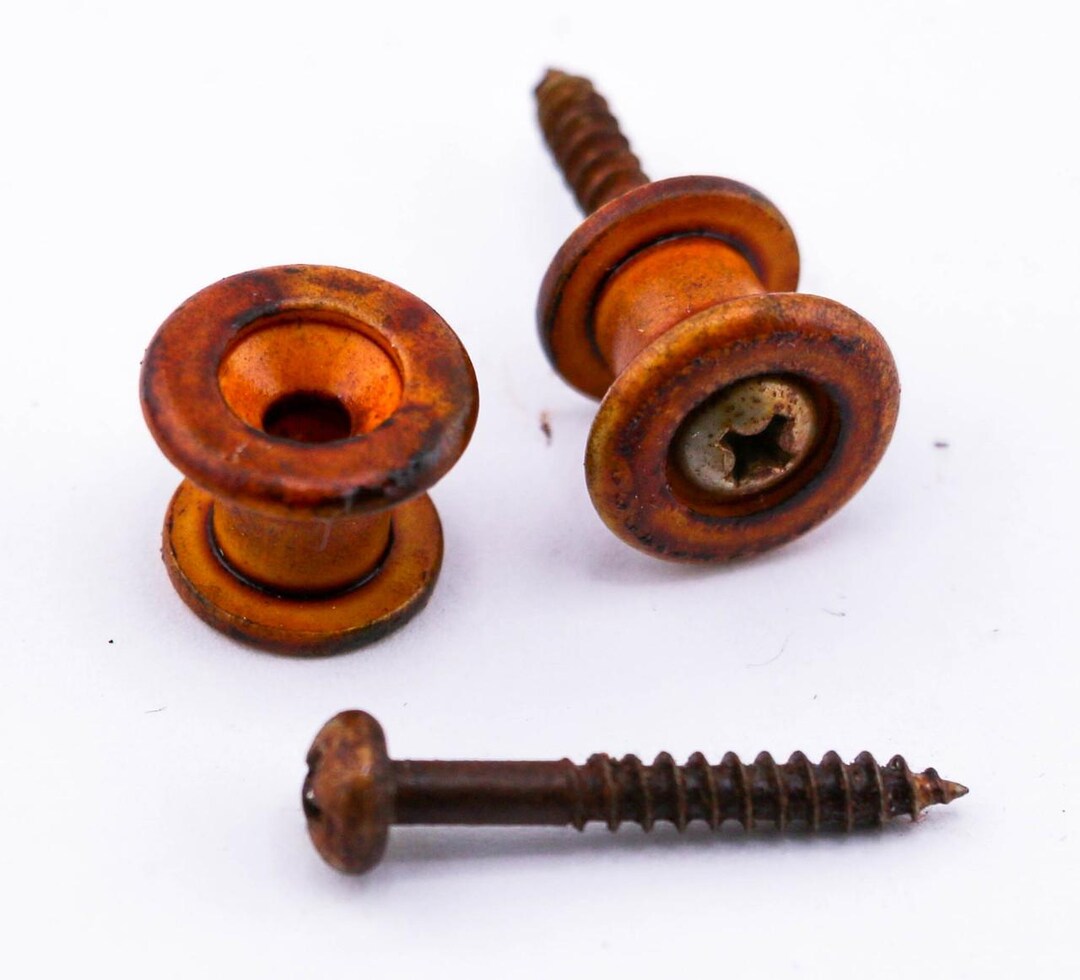 AGP ™ - Stratocaster ® Telecaster ® Guitar Aged Relic PVC Strap Buttons ...