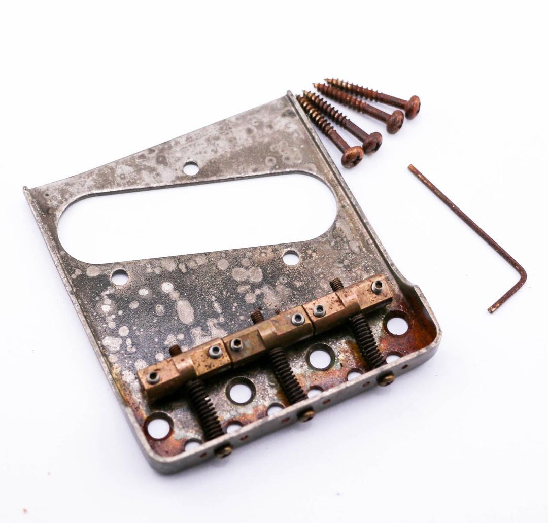AGP ™ Telecaster ® Cut Down Sides Aged Relic 3-saddle Bridge With ...