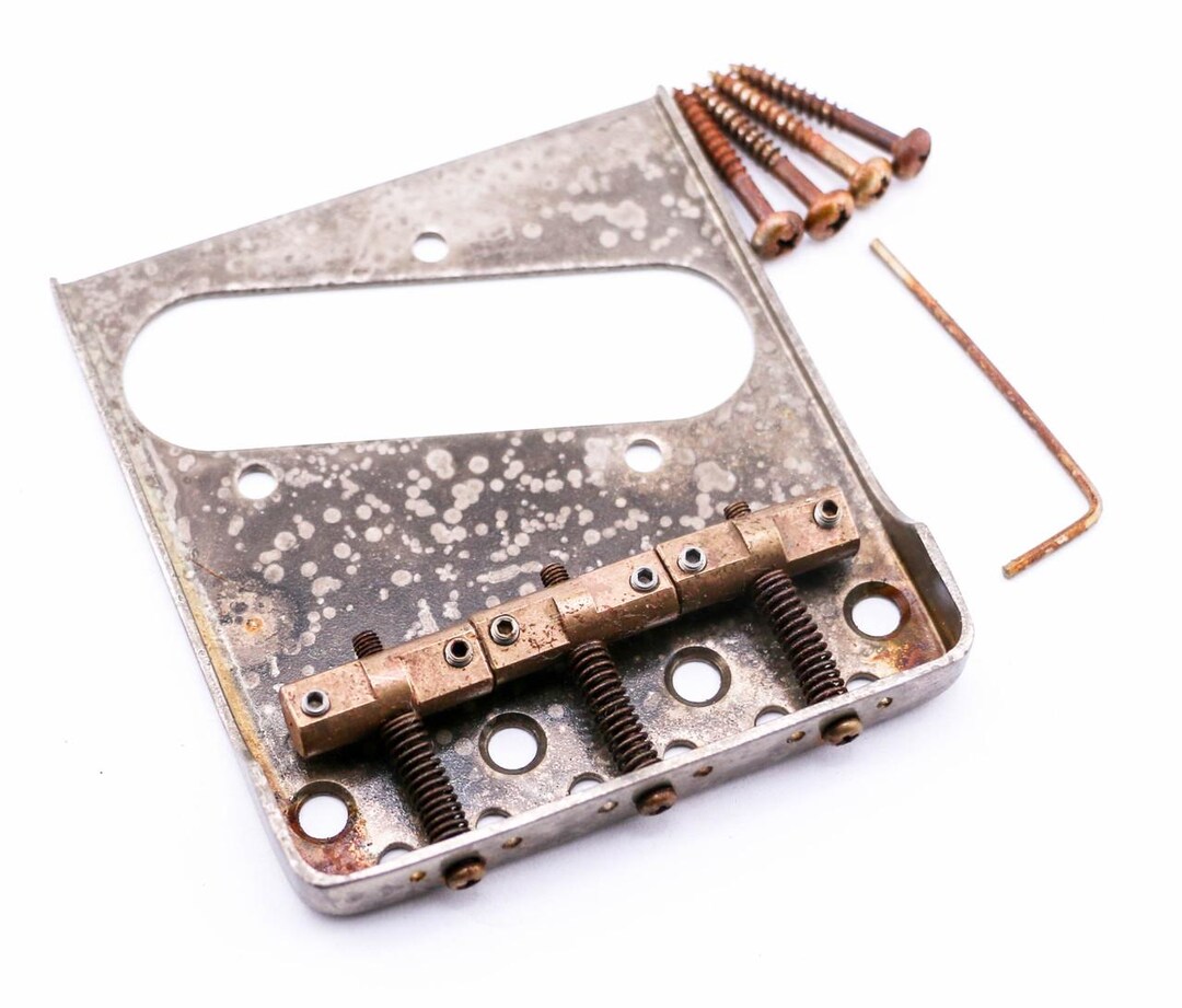 AGP ™ Telecaster ® Cut Down Sides Aged Relic 3-saddle Bridge With ...