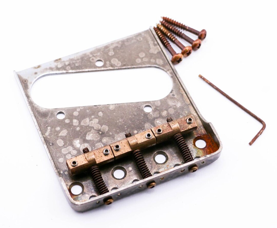 AGP ™ Telecaster ® Cut Down Sides Aged Relic 3-saddle Bridge With ...