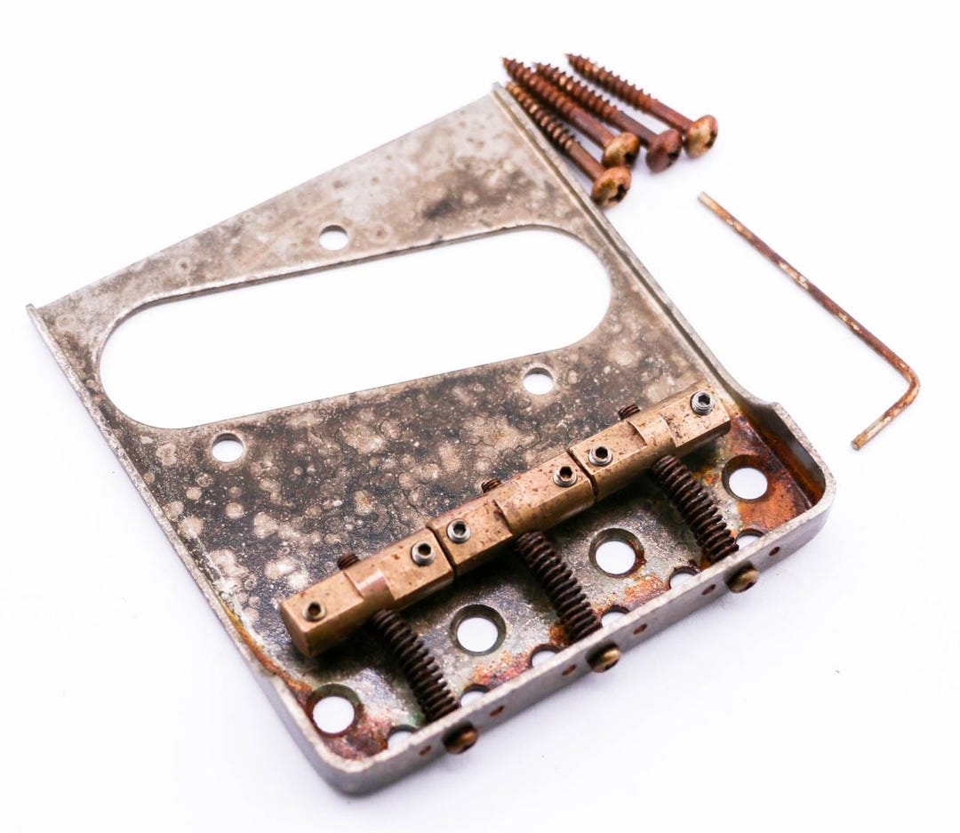 AGP ™ Telecaster ® Cut Down Sides Aged Relic 3-saddle Bridge With ...