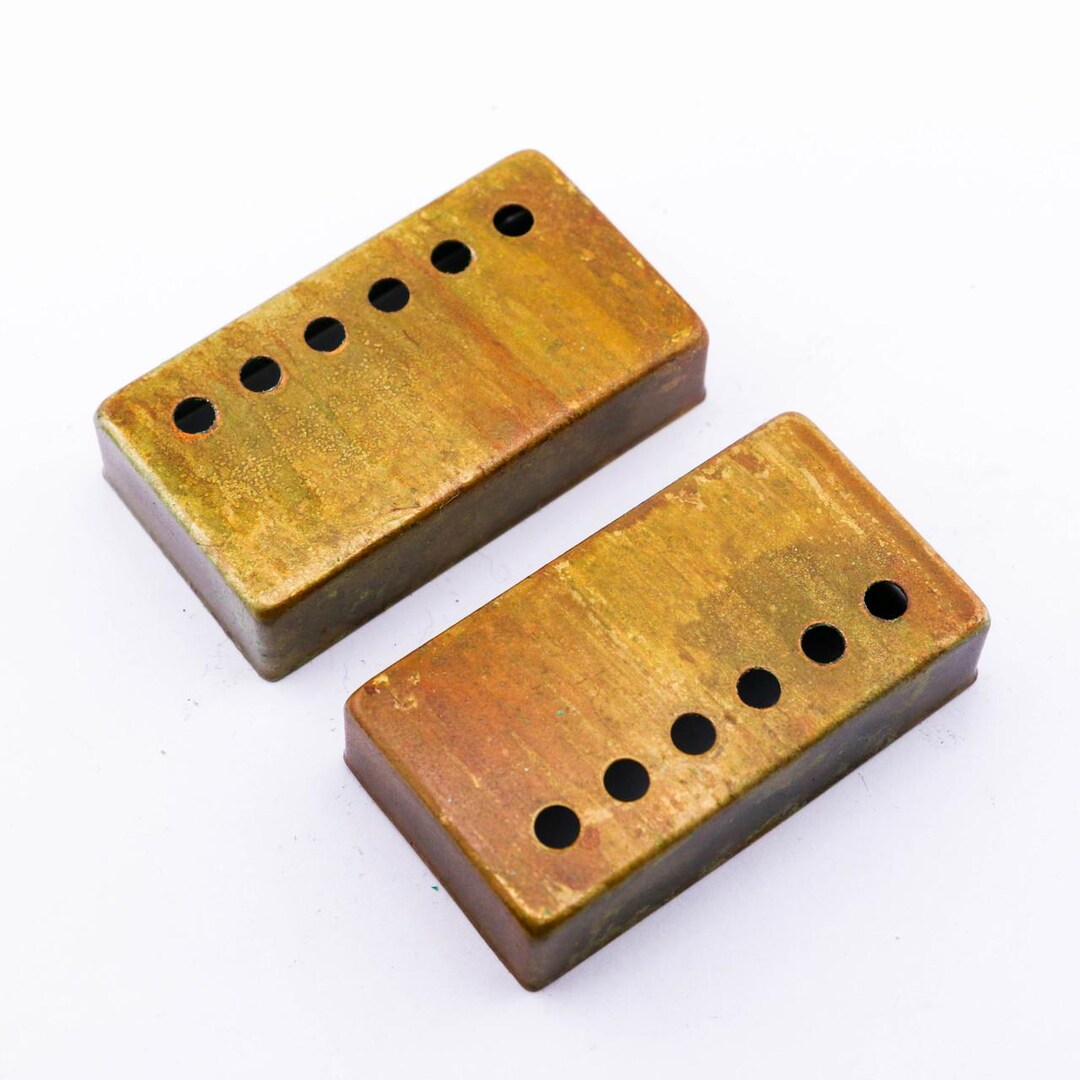 AGP ™ - PAF Aged Relic Nickel Humbucker Cover Set 49.2mm Pole Spacing ...