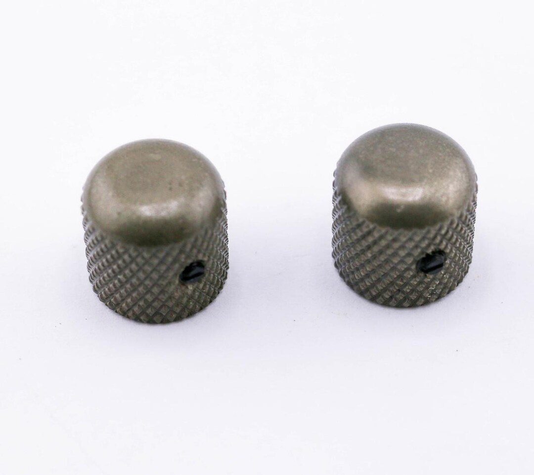 AGP ™ Aged Telecaster ® Relic Dome Knobs With Set Screw for 6.35mm 1/4 Solid Shaft Pots 8142414 ...