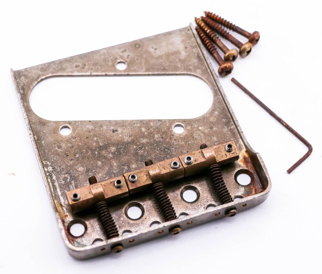 AGP ™ Telecaster ® Cut Down Sides Aged Relic 3-saddle Bridge With ...