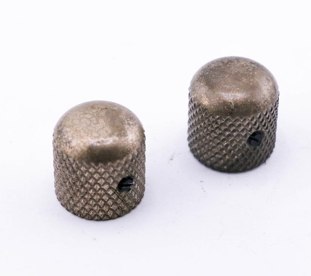 AGP ™ - Aged Telecaster ® Relic Dome Knobs With Set Screw for 6.35mm (1/4") Solid Shaft Pots ...