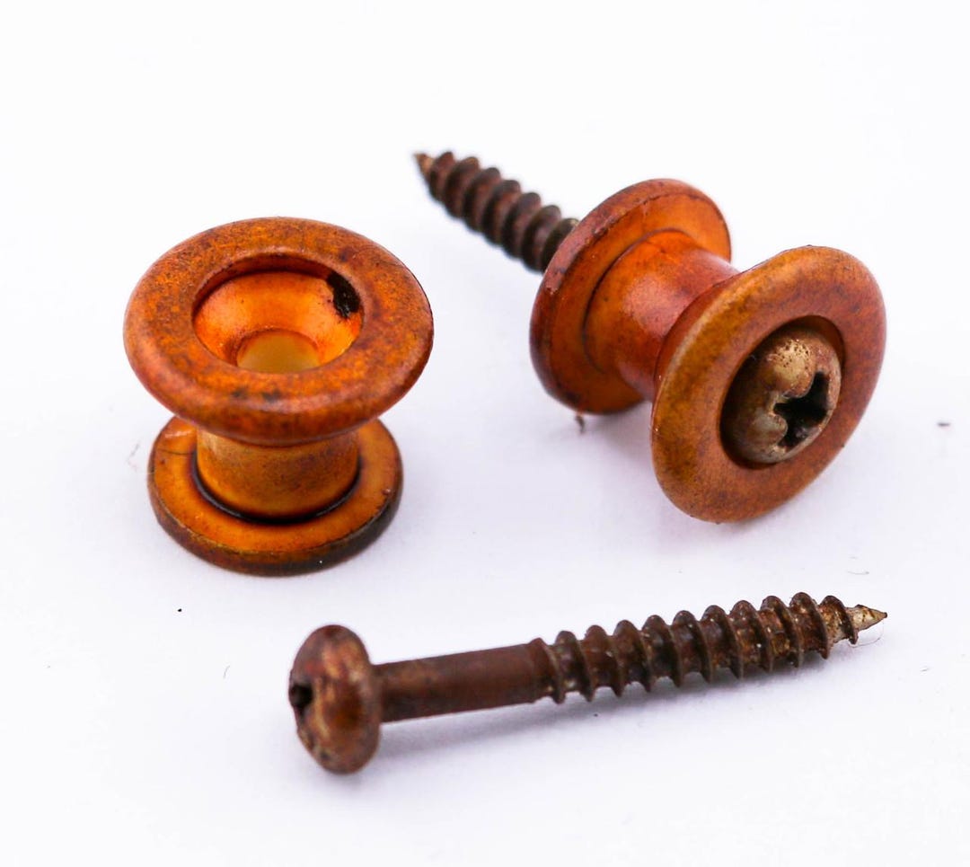 AGP ™ - Stratocaster ® Telecaster ® Guitar Aged Relic PVC Strap Buttons ...