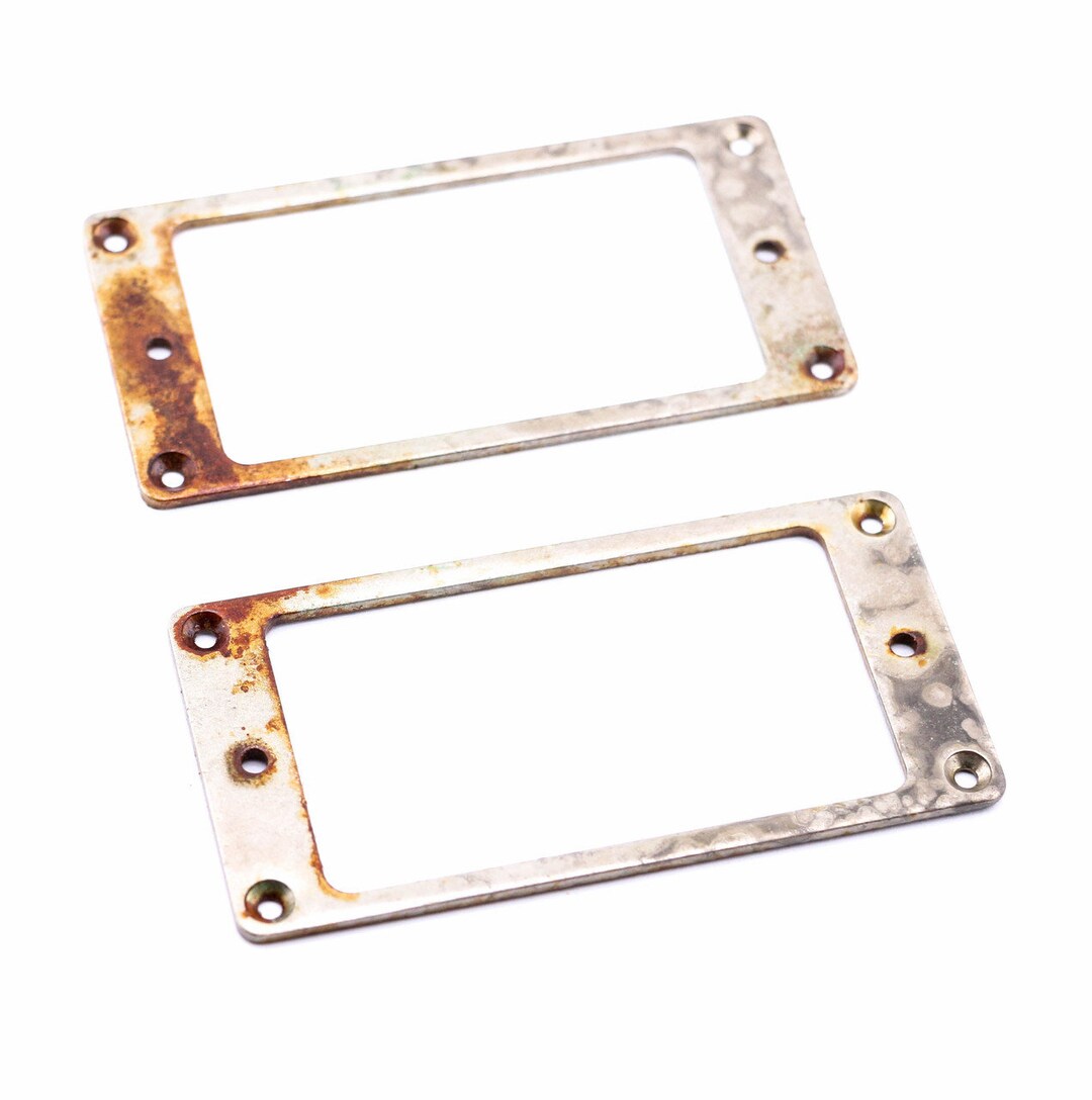 AGP ™ - Aged Chrome Flat Bottom Metal Humbucker Ring Set #12112330 - Etsy
