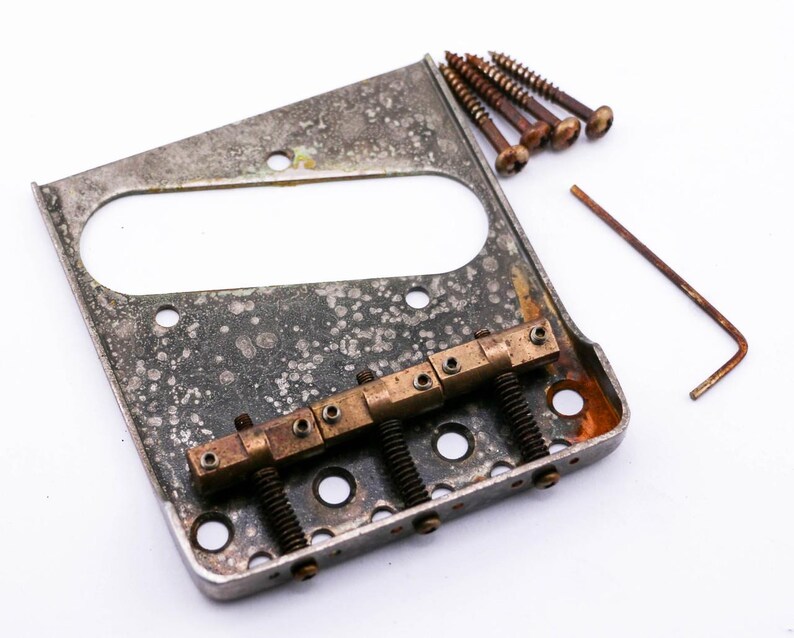 AGP ™ Telecaster ® Cut Down Sides Aged Relic 3-saddle Bridge With ...