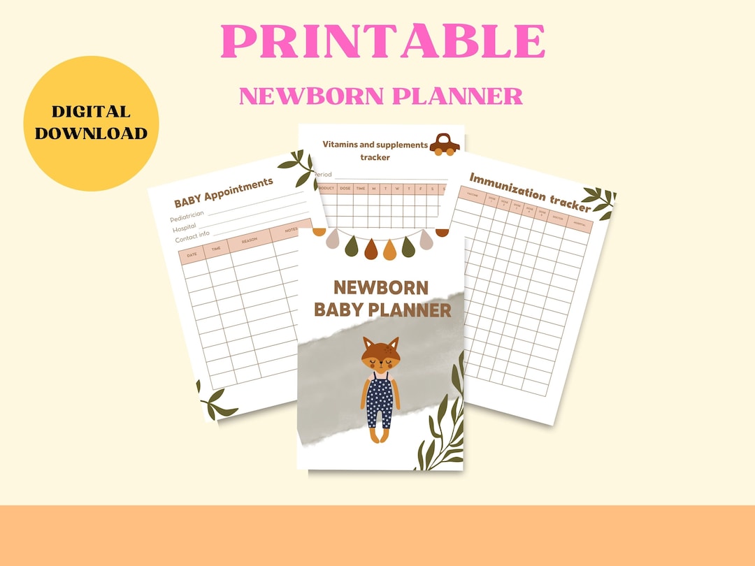 New Baby Planner | Printable Baby Planner | Newborn Planner | Baby Log ...
