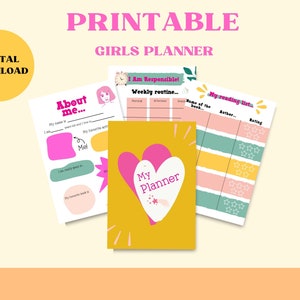 Journal for Teen Girls | Daily Planner | Printable | Girl Planner ...