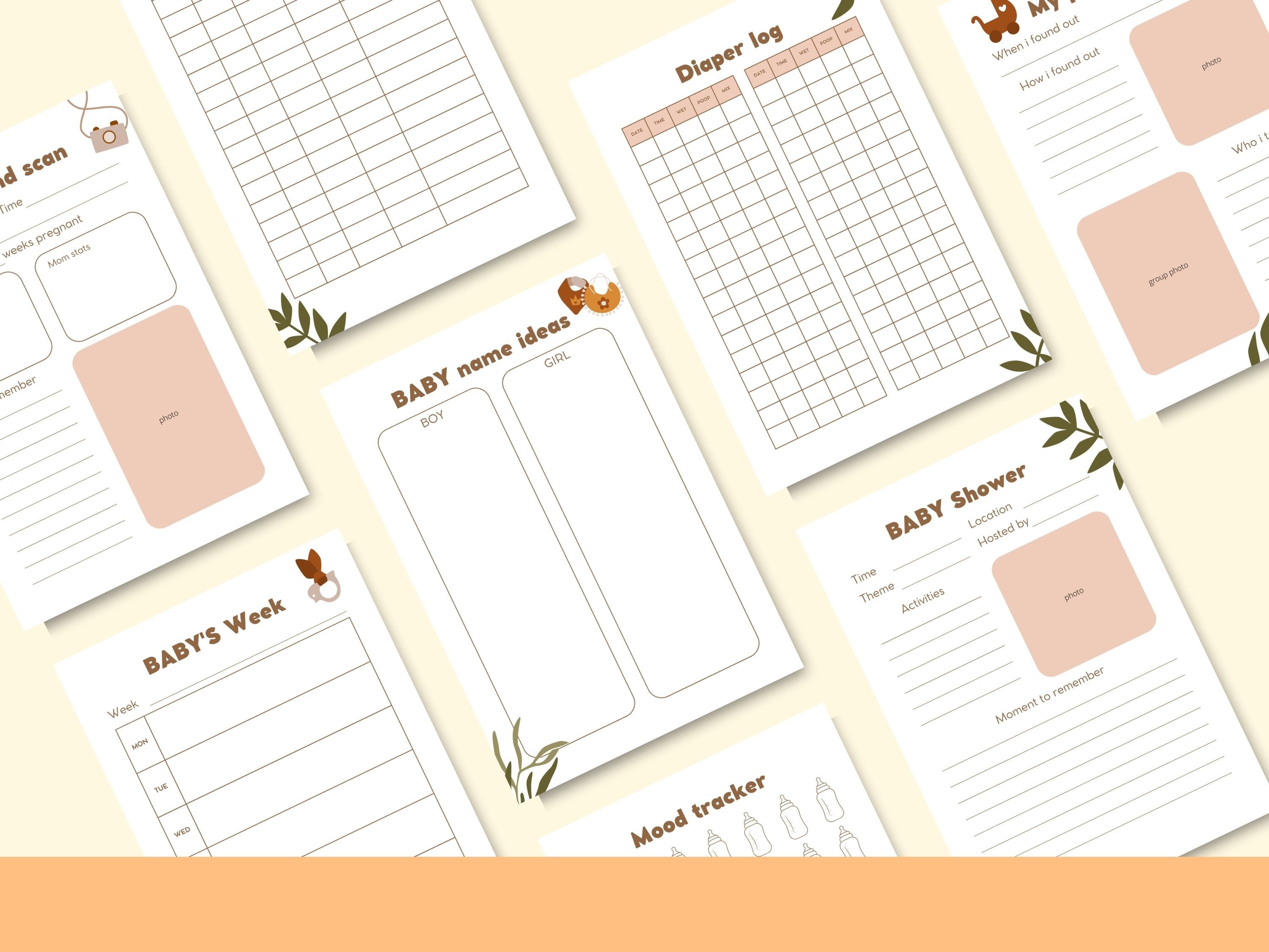 New Baby Planner Printable Baby Planner Newborn Planner Baby Log Book ...