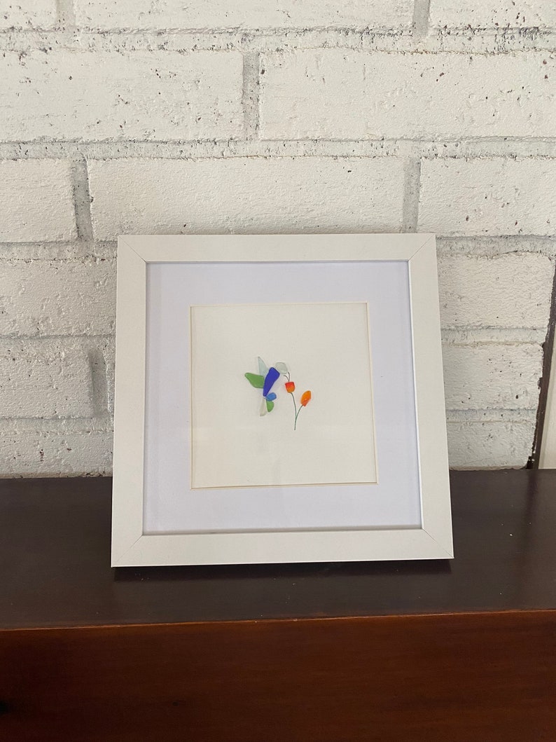 Hummingbird Sea Glass Art - Etsy