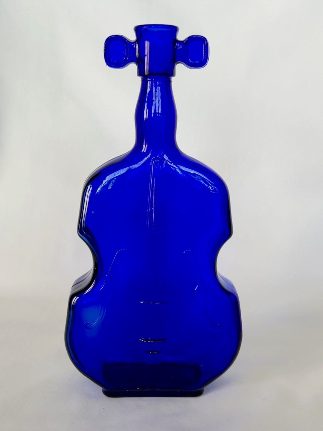Cobalt Blue Violin/fiddle Bottle - Etsy