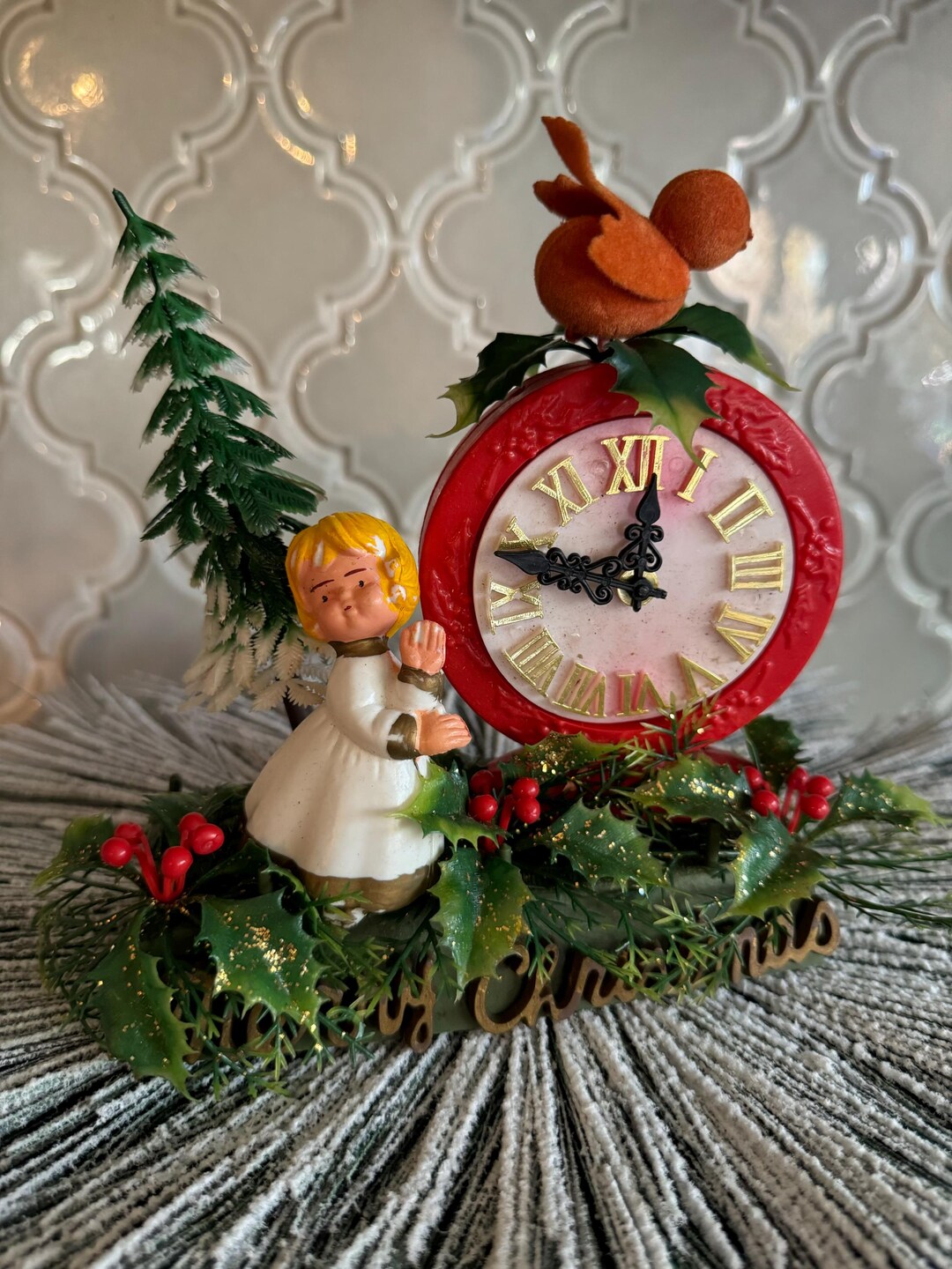 Vintage Angel With Clock Decor - Etsy