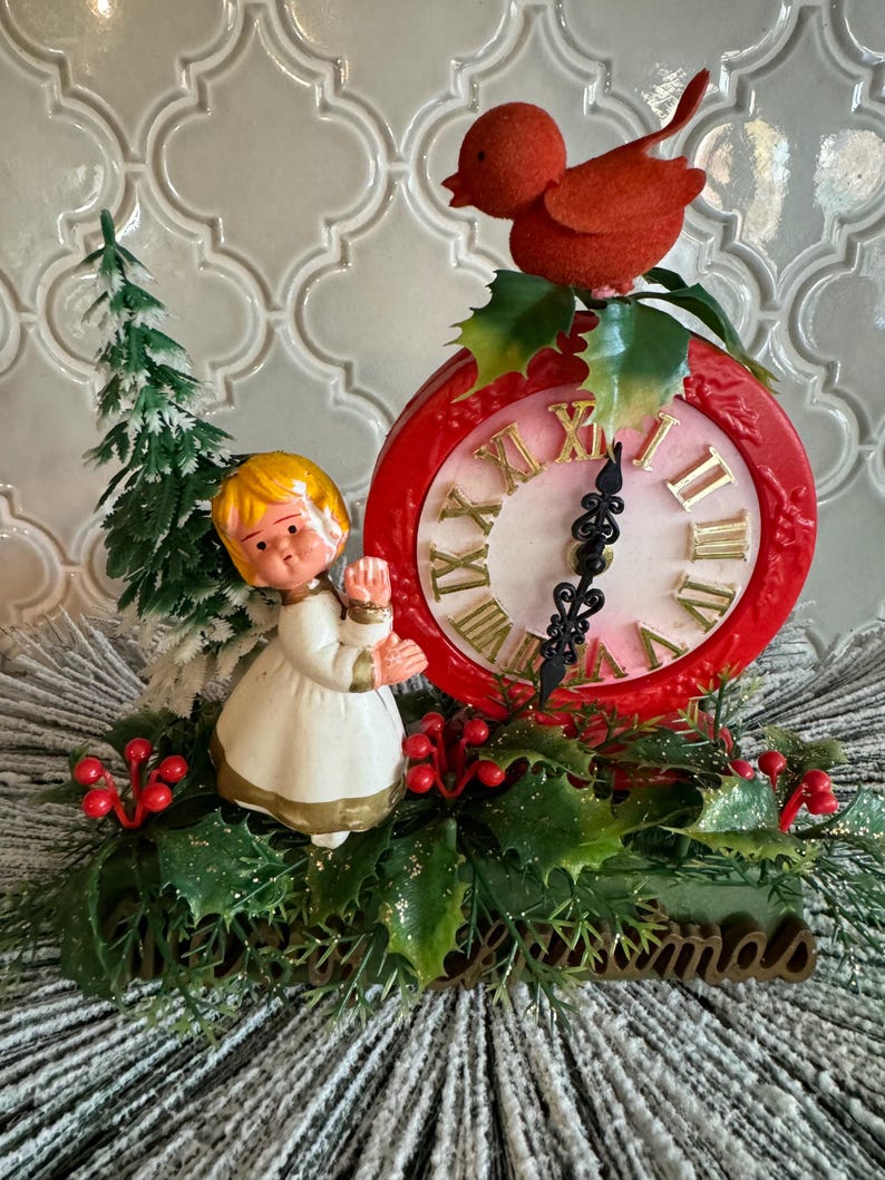 Vintage Angel With Clock Decor - Etsy