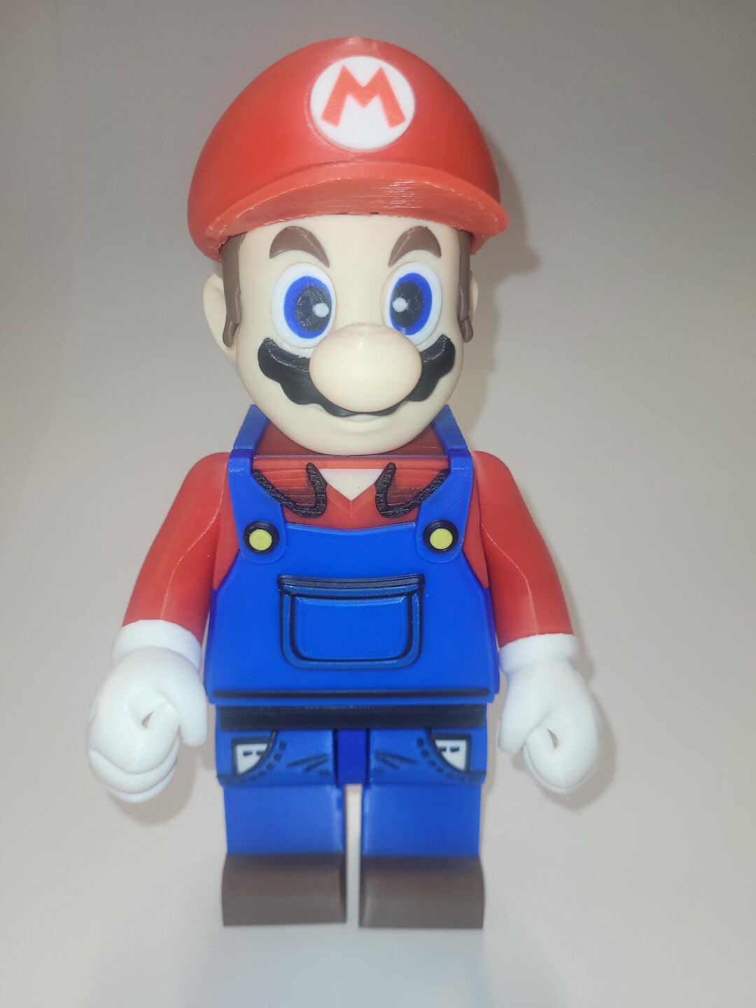 3D Printed Brick Built Mario 8" Tall - Etsy