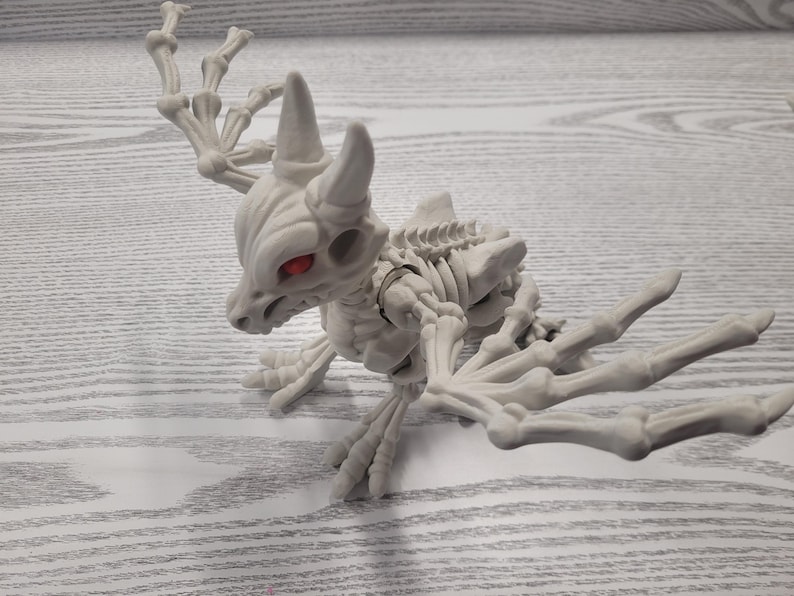 3D Printed Articulating Bone Skeleton Dragon - Etsy