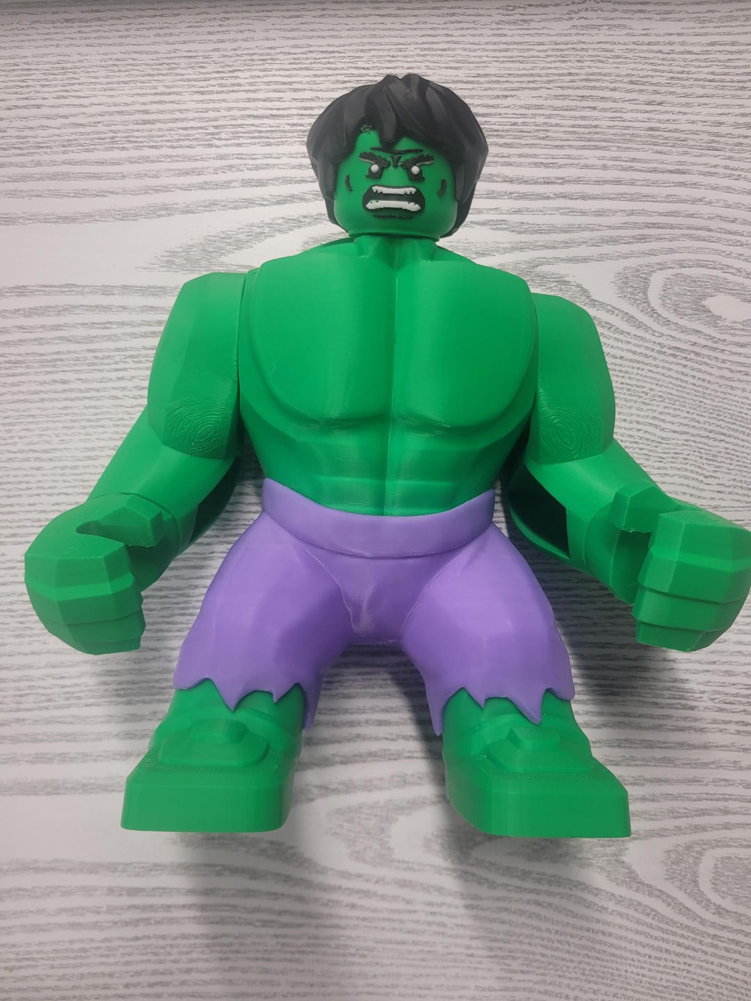 3D Printed Brick Built Hulk Superhero 11" Tall - Etsy