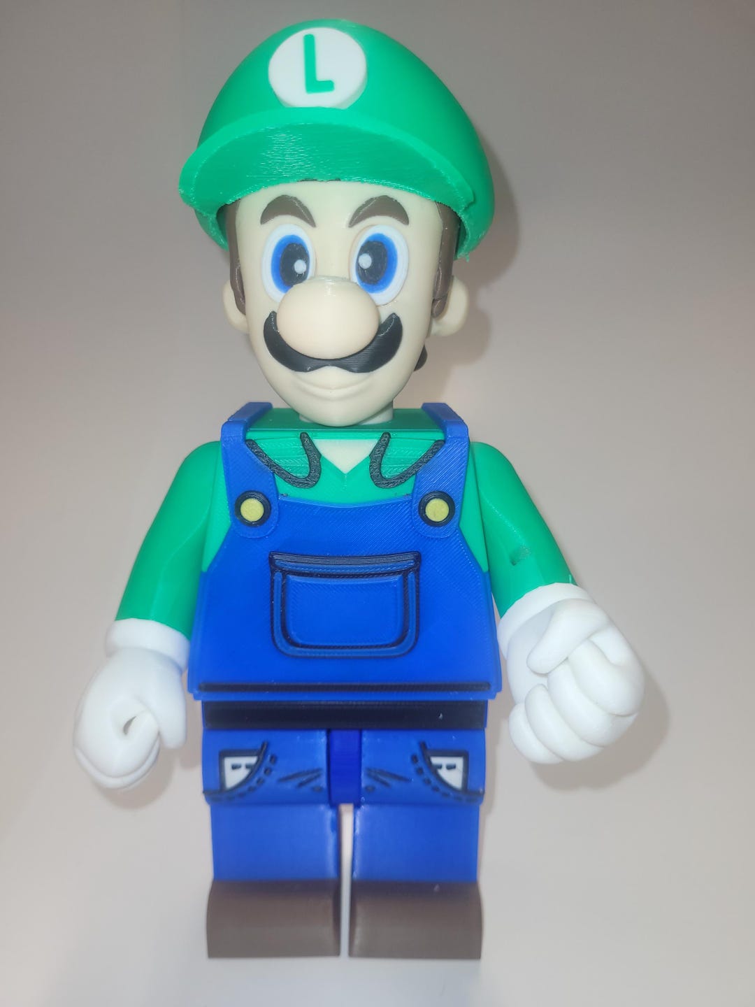 3D Printed Brick Built Luigi 8" Tall - Etsy