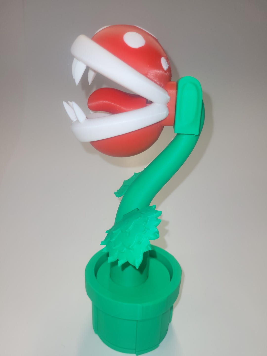 3D Printed Brick Built Mario Piranha Plant 9" Tall - Etsy