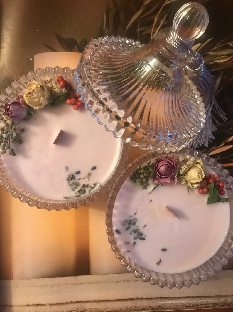 Crystal Manifestation and Intention Candle Candle - Etsy