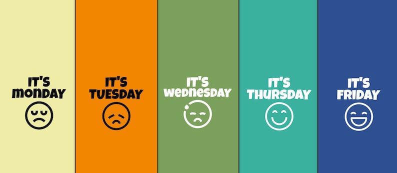 Weekdays Wallpaper - Etsy