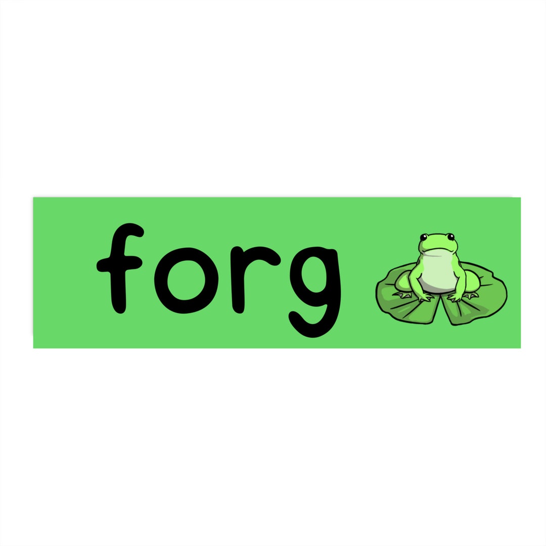 Forg Frog Funny Vinyl Bumper Sticker - Etsy