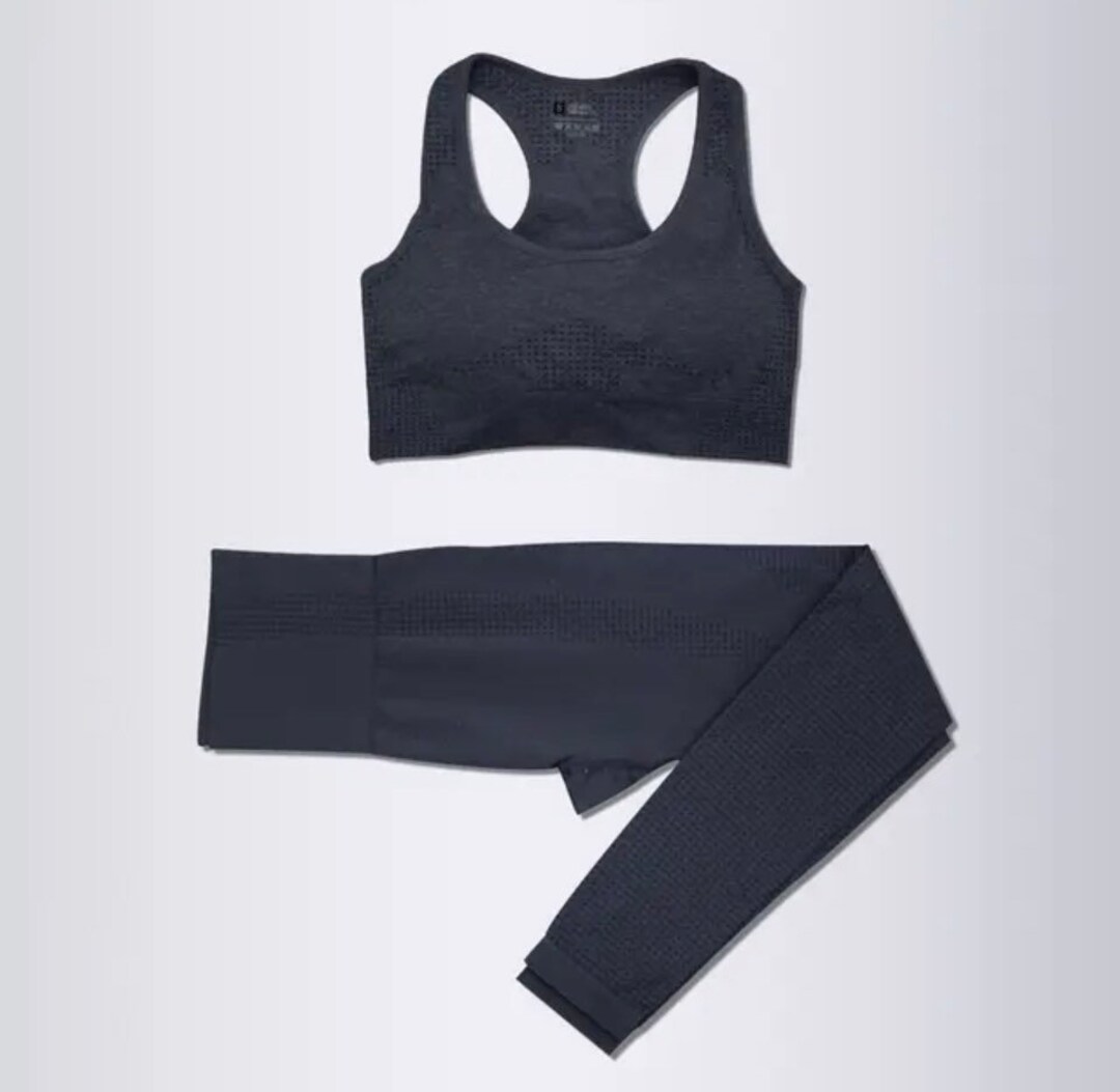 Womens Gym Set Seamless Women Yoga Set Workout Sportswear Gym Clothing Fitness Long Sleeve Crop ...