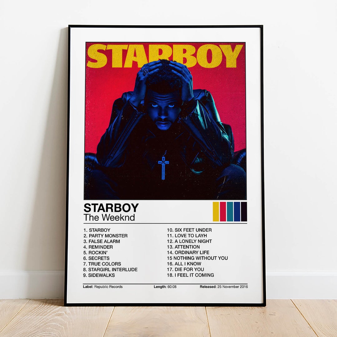 The Weeknd Starboy Album Cover Poster - Etsy