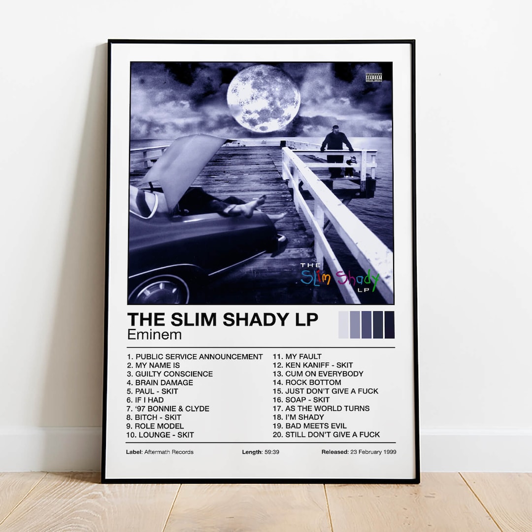 Eminem the Slim Shady LP Album Cover Poster - Etsy Australia