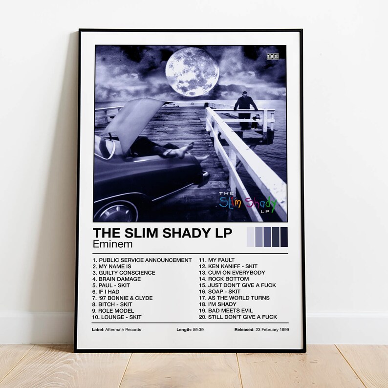 Eminem the Slim Shady LP Album Cover Poster - Etsy Australia