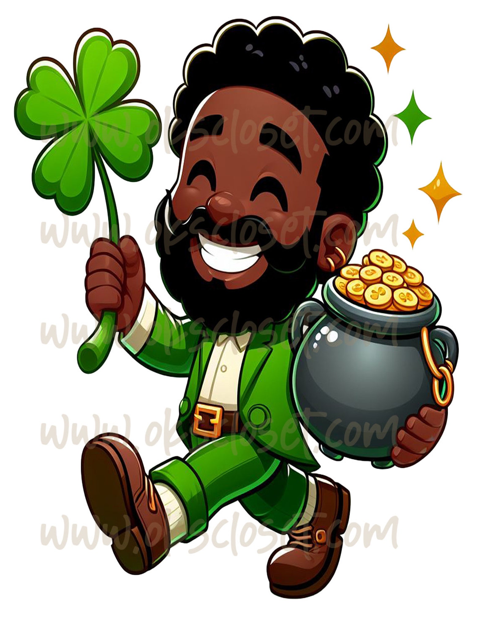 Ethnic St Patrick's Day Leprechaun Png - Etsy