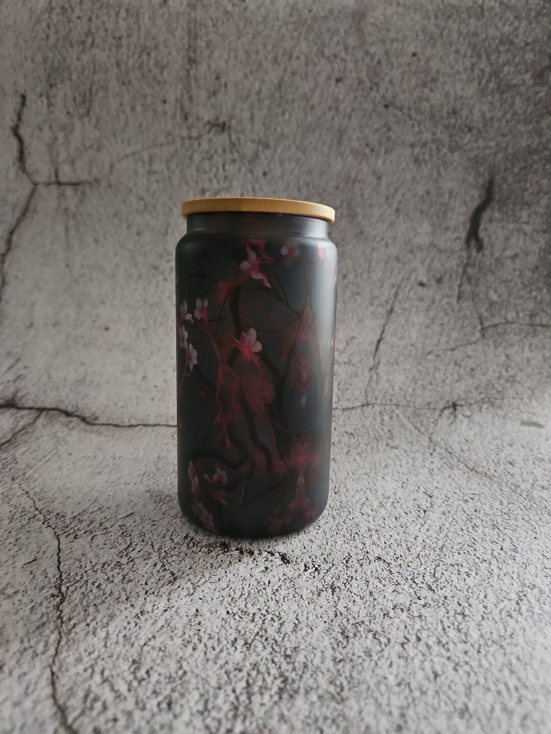 16oz Cherry Blossom Glass Cup - Etsy