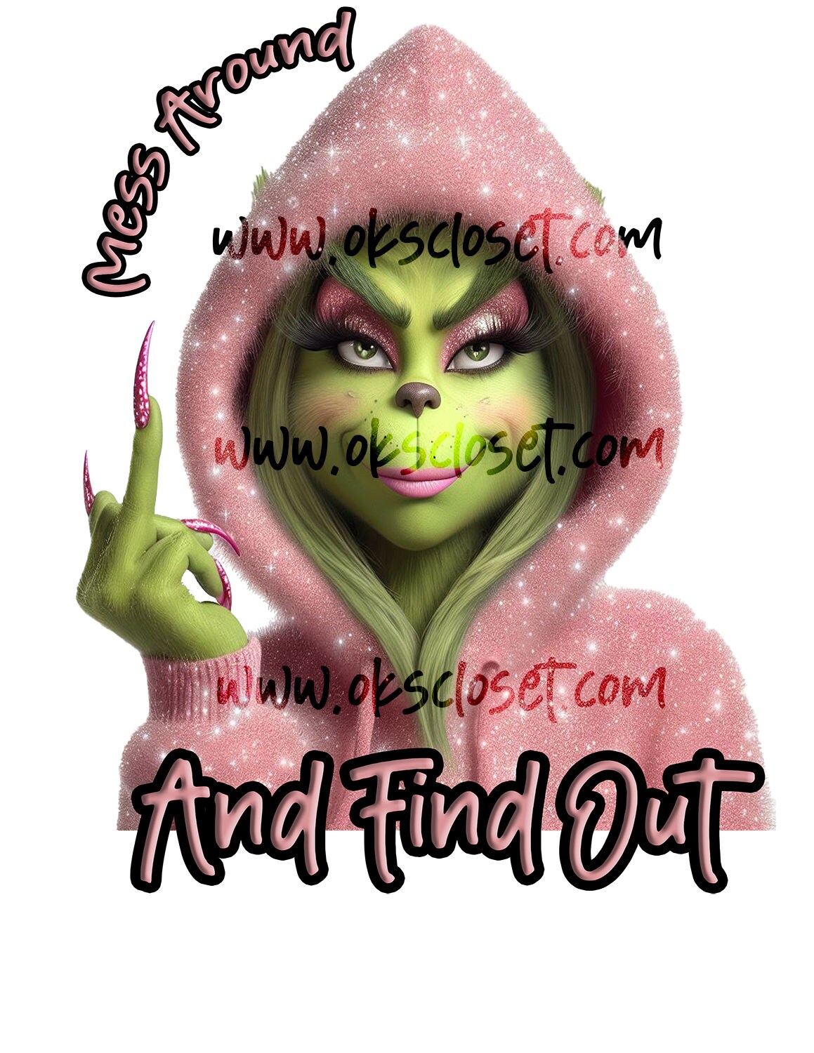 Lady Grinch Sassy Grinch Girl Etsy