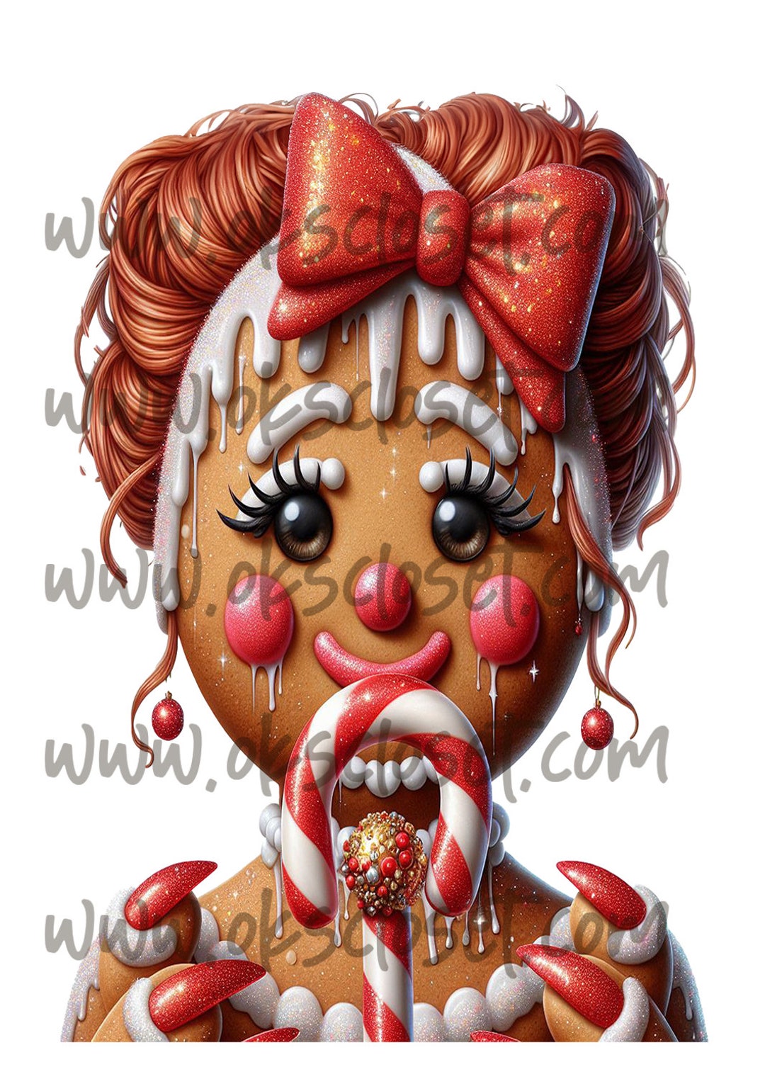 Gingerbread Woman Candy Cane - Etsy