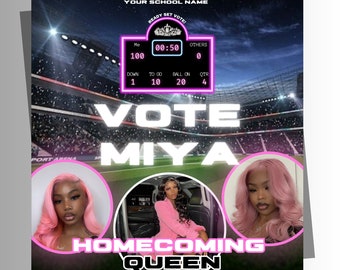 Homecoming Queen Flyer: Editable Social Media Template - Etsy