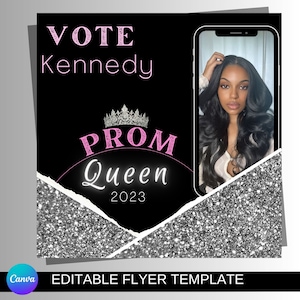 Prom Queen Flyer, Social Media Flyer, Prom Flyer, Template - Etsy